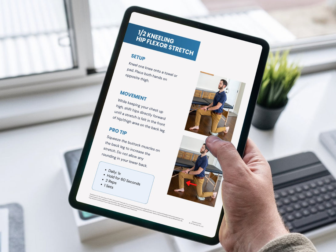 Knee Pain At-Home Exercises Worksheet PDF – PT Time with Tim | At-Home ...