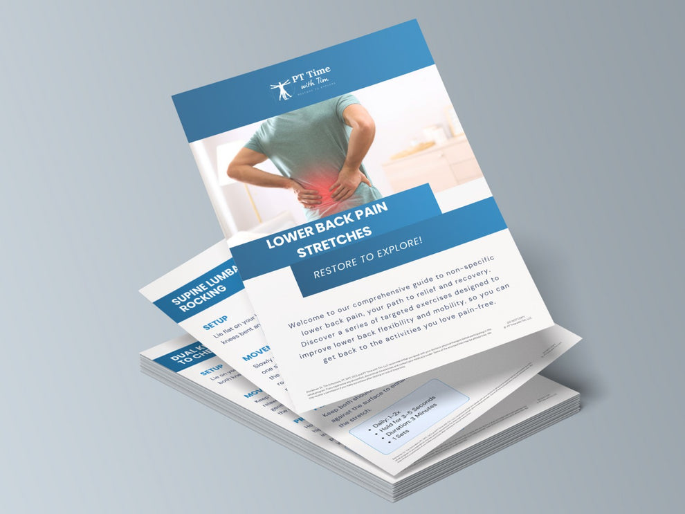 Low Back Pain Stretches Worksheet PDF – PT Time with Tim | At-Home ...